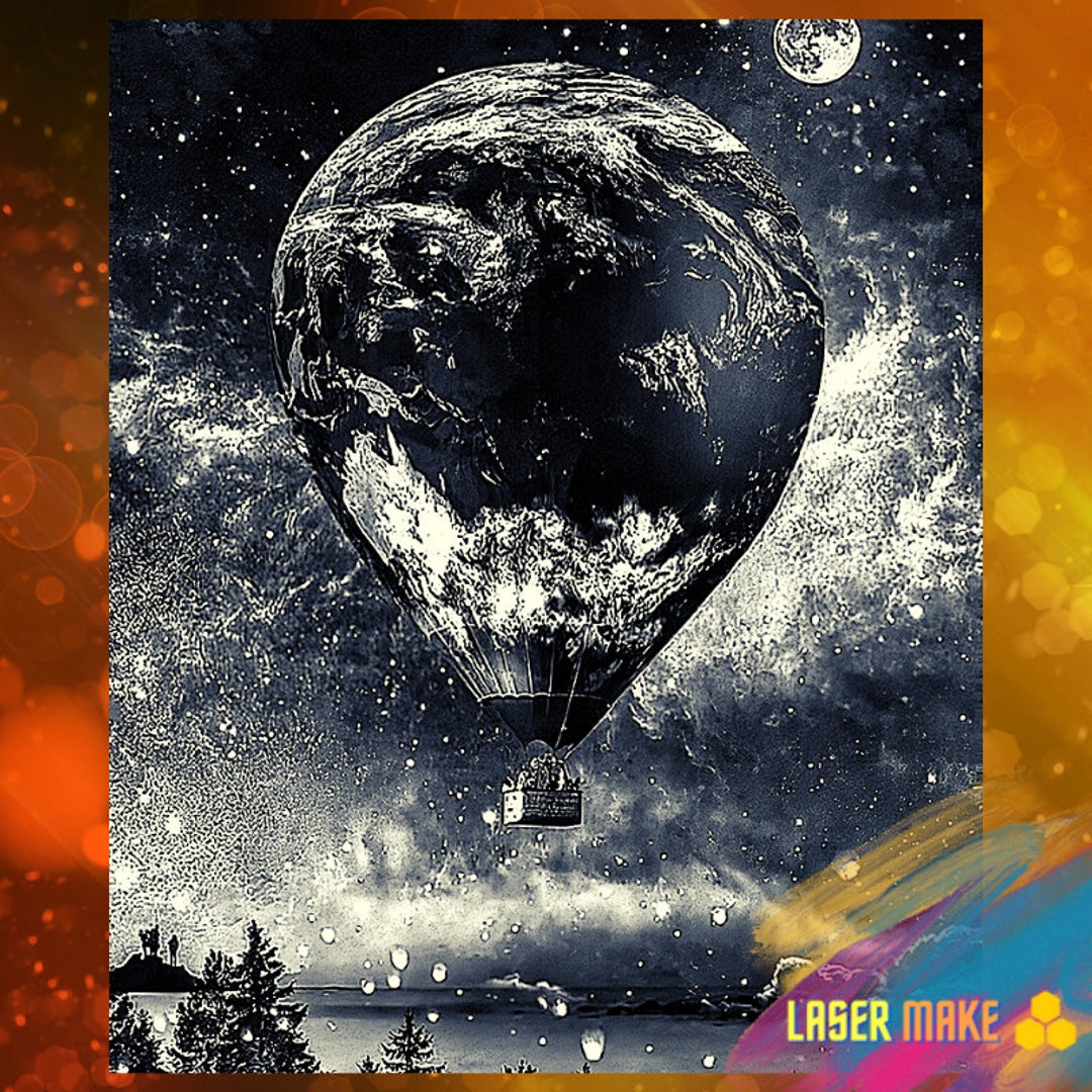 Digital Laser Cut File - Flying Ball- Laser-ready-file-glowforge ...