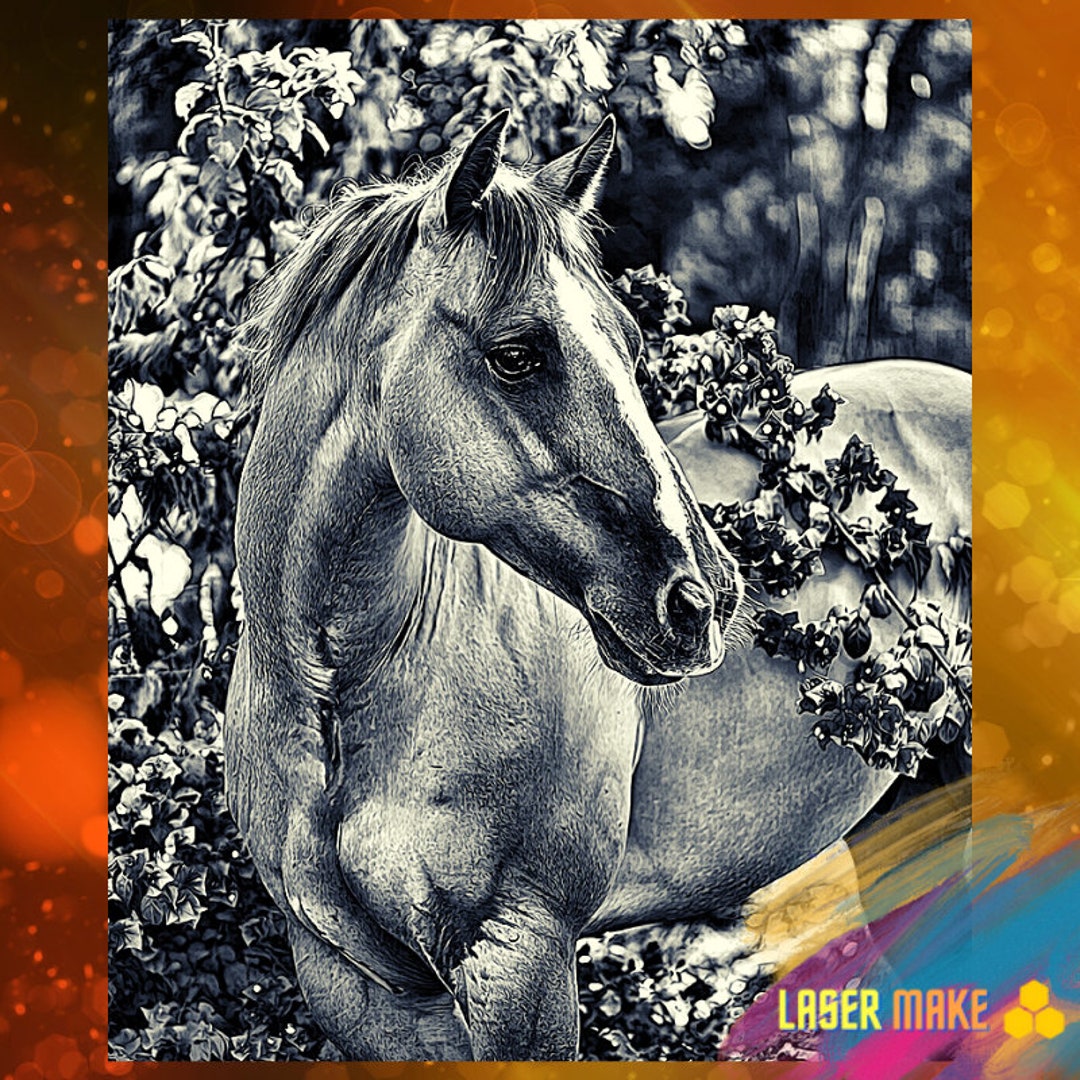 Digital Laser Cut File Horse Laser-ready-file-glowforge Fiber Laser ...