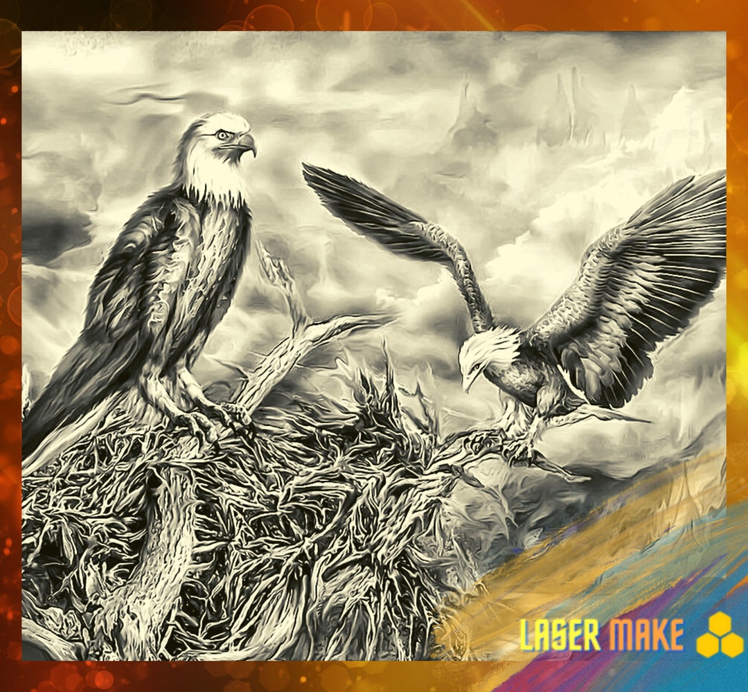 Digital Laser Cut File - Eagles - Laser-ready-file-glowforge - Fiber ...