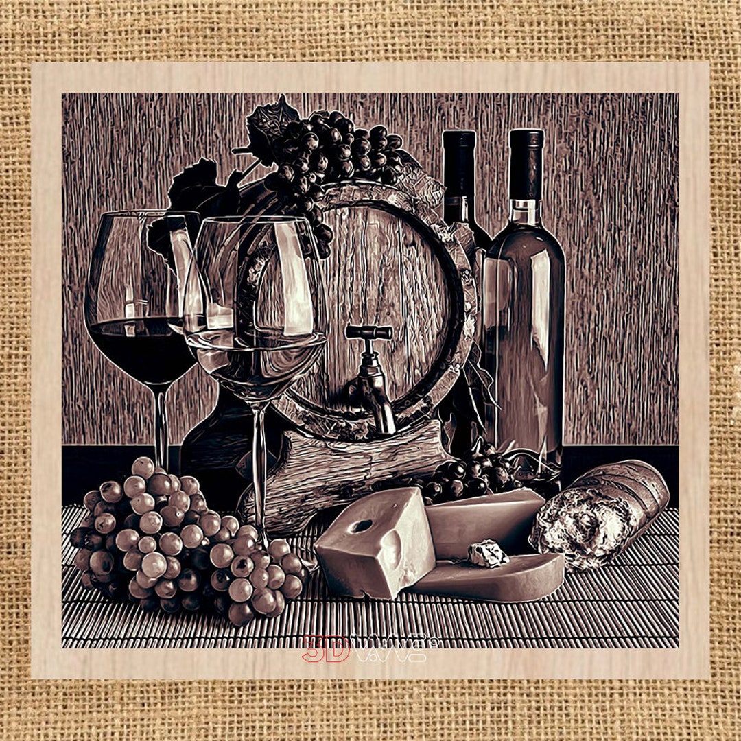 Digital Laser Cut File - WINE and GRAPE - Laser Cut Files for Glowforge ...