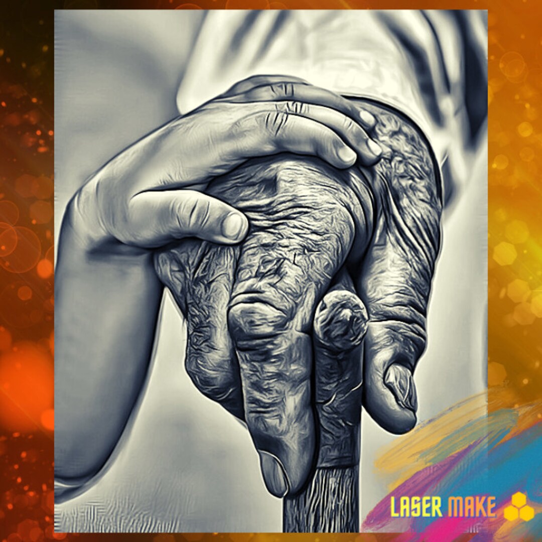 Digital Laser Cut File - Hands - Laser-ready-file-glowforge - Fiber ...