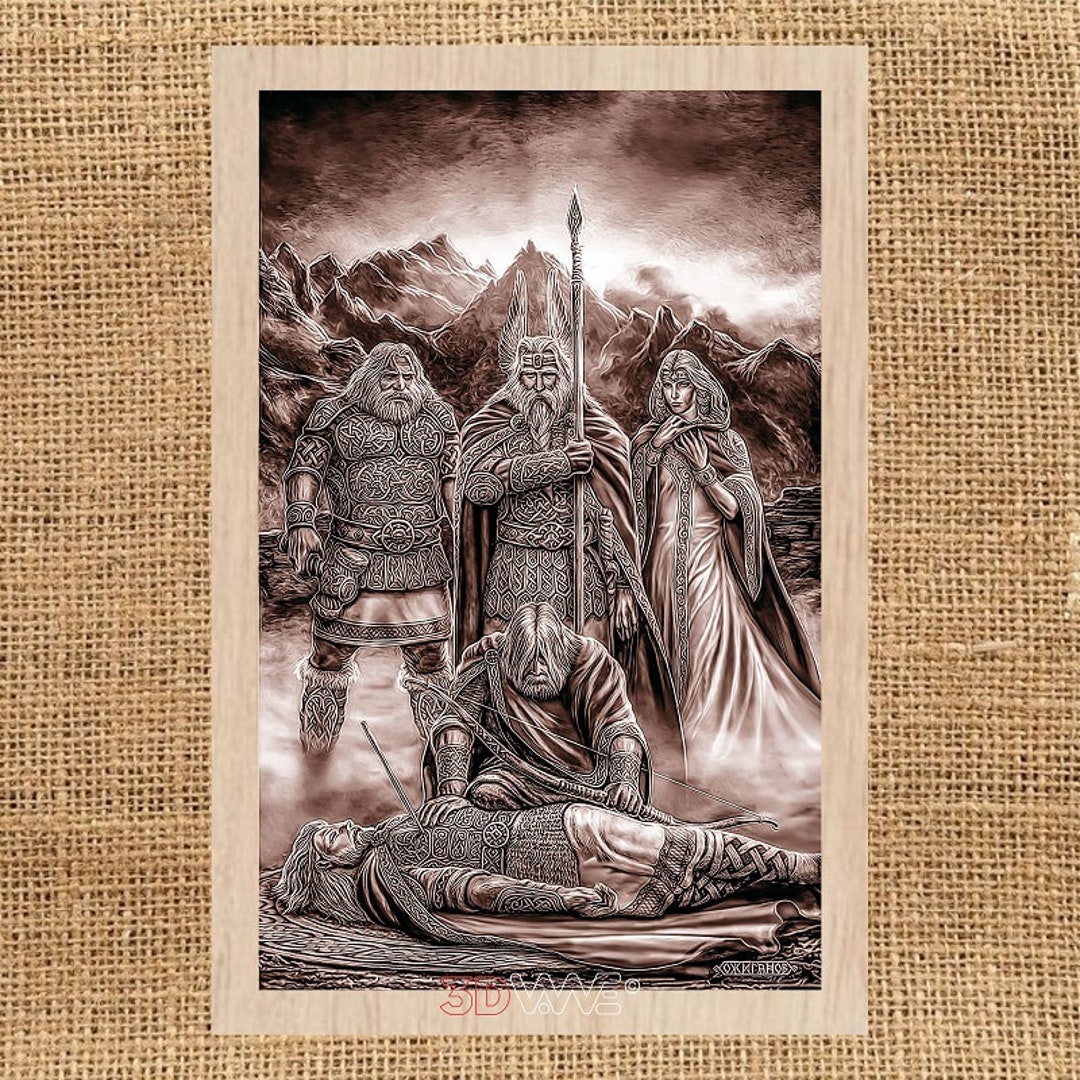 Digital Laser Cut File - Odin & Vikings Pyroprinter for Laser - Ready ...