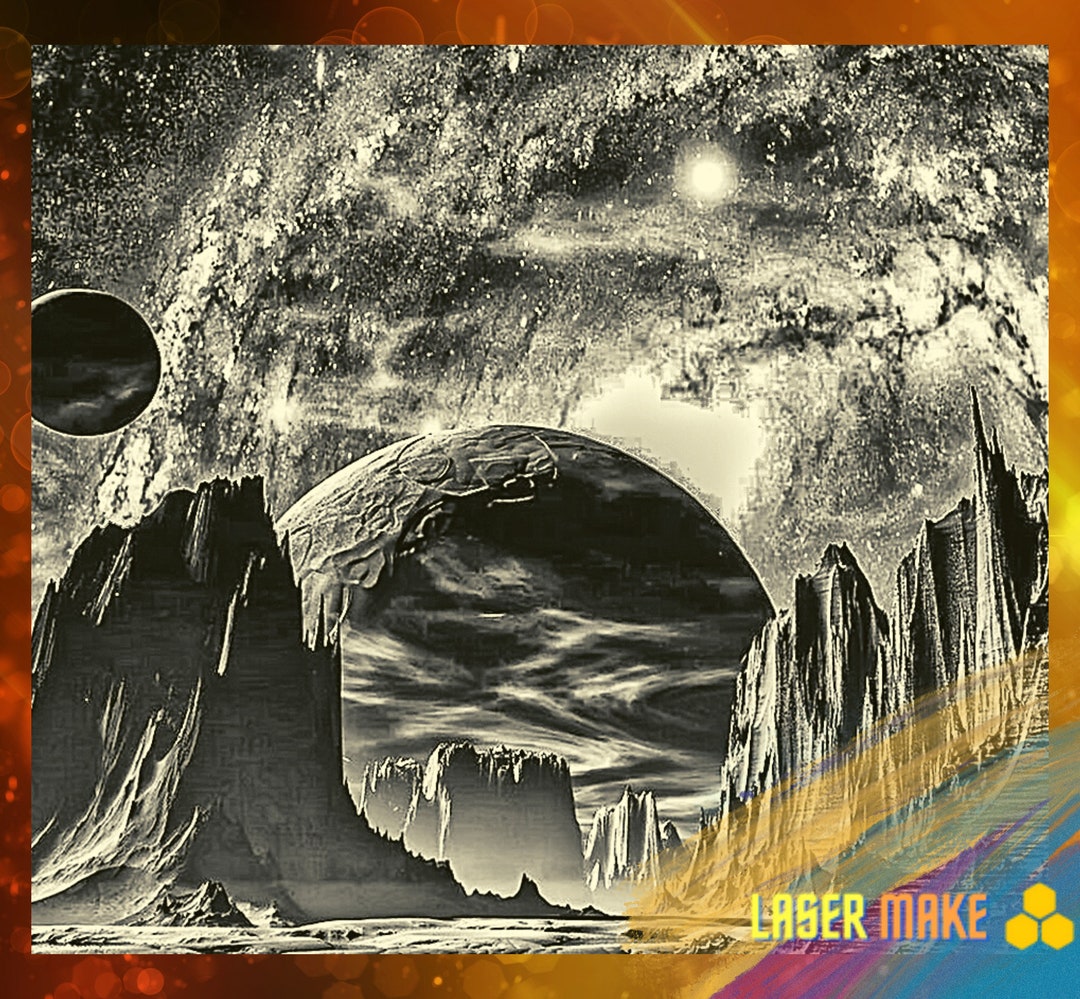 Digital Laser Cut File - Universe - Laser-ready-file-glowforge - Fiber ...