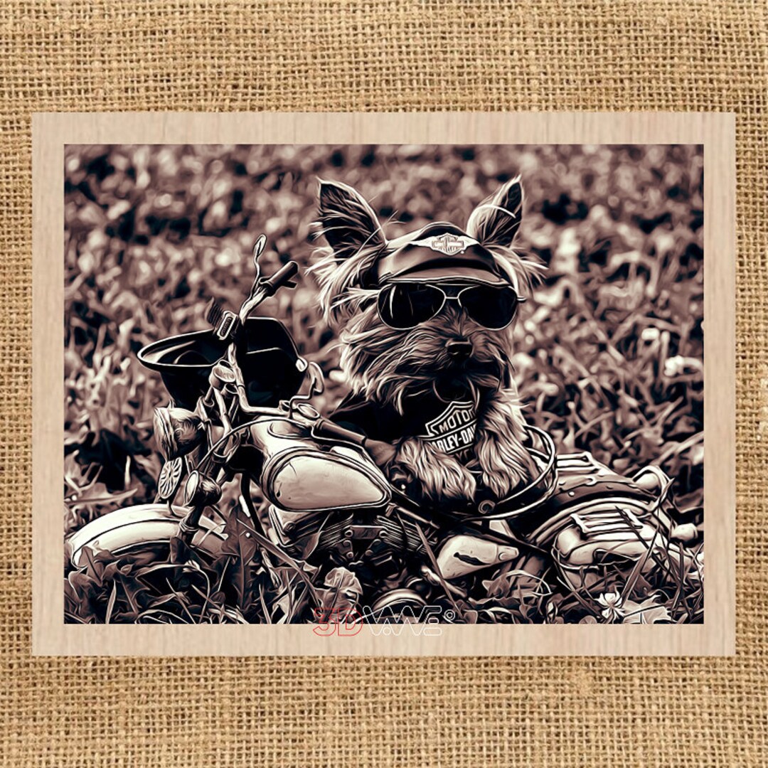 Digital Laser Cut File - BIKER DOG - Laser Cut Files for Glowforge ...