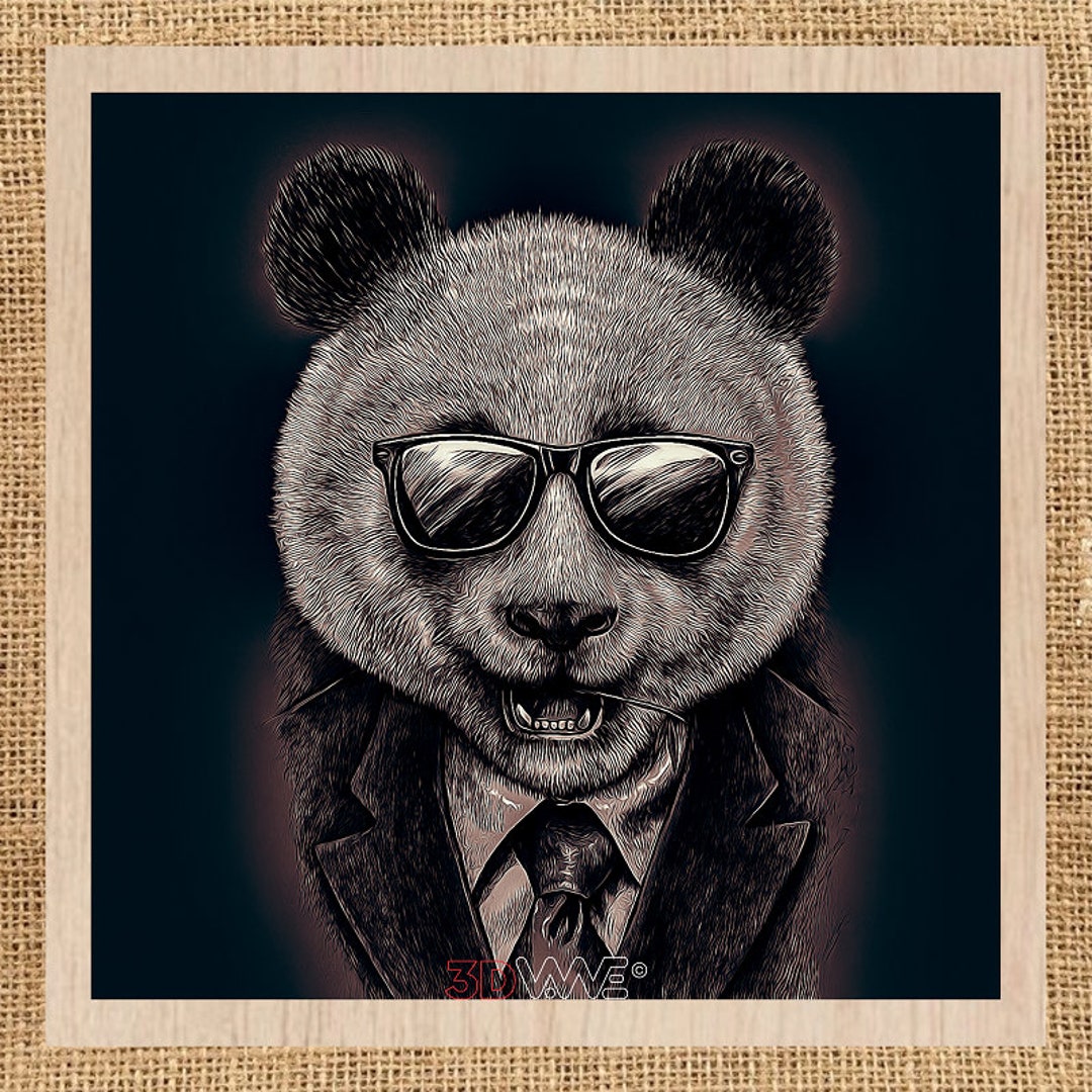 Digital Laser Cut File - FUNNY PANDA - Laser Cut Files for Glowforge ...