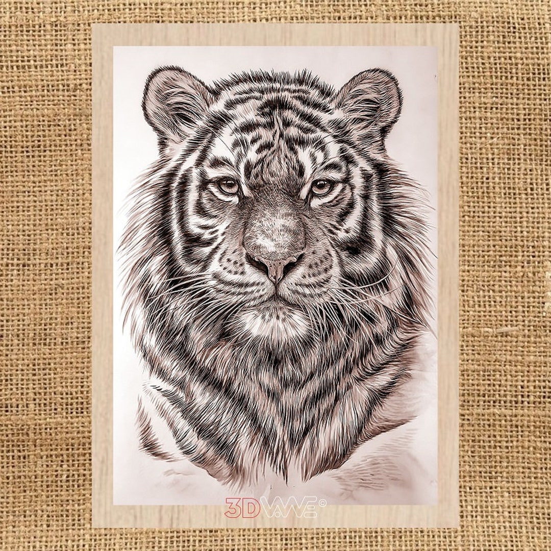 Digital Laser Cut File TIGER Laser Cut Files for Glowforge , Laser ...