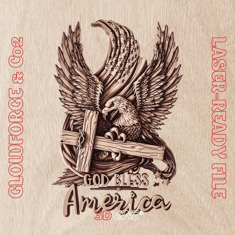 Digital Laser Cut File American Eagle SVG File Laser Cut - Etsy