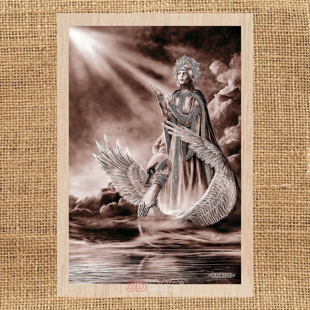 Digital Laser Cut File - Lada & Swan Pyroprinter for Laser - Ready ...