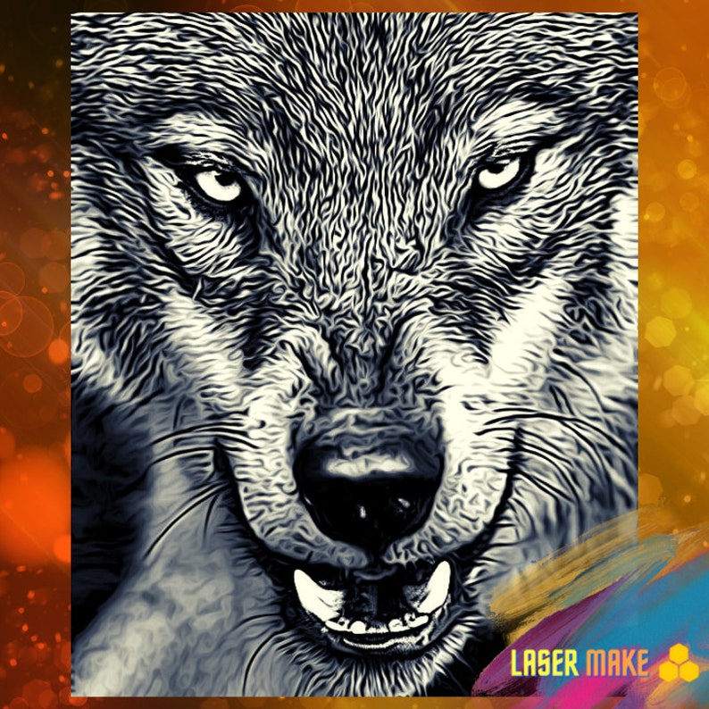 Digital Laser Cut File Wolf Laser-ready-file-glowforge - Etsy