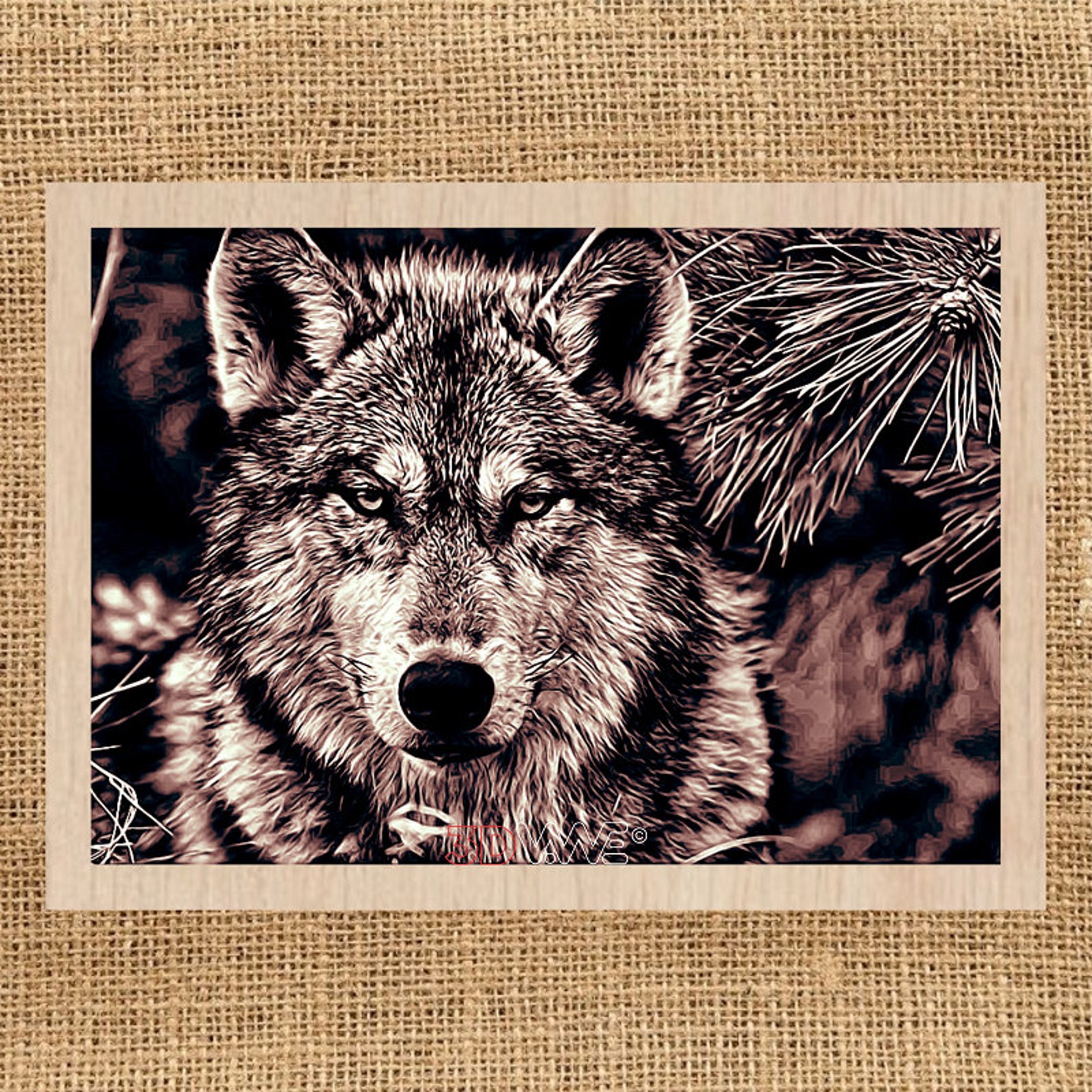 Digital Laser Cut File WOLF Laser Cut Files for Glowforge - Etsy