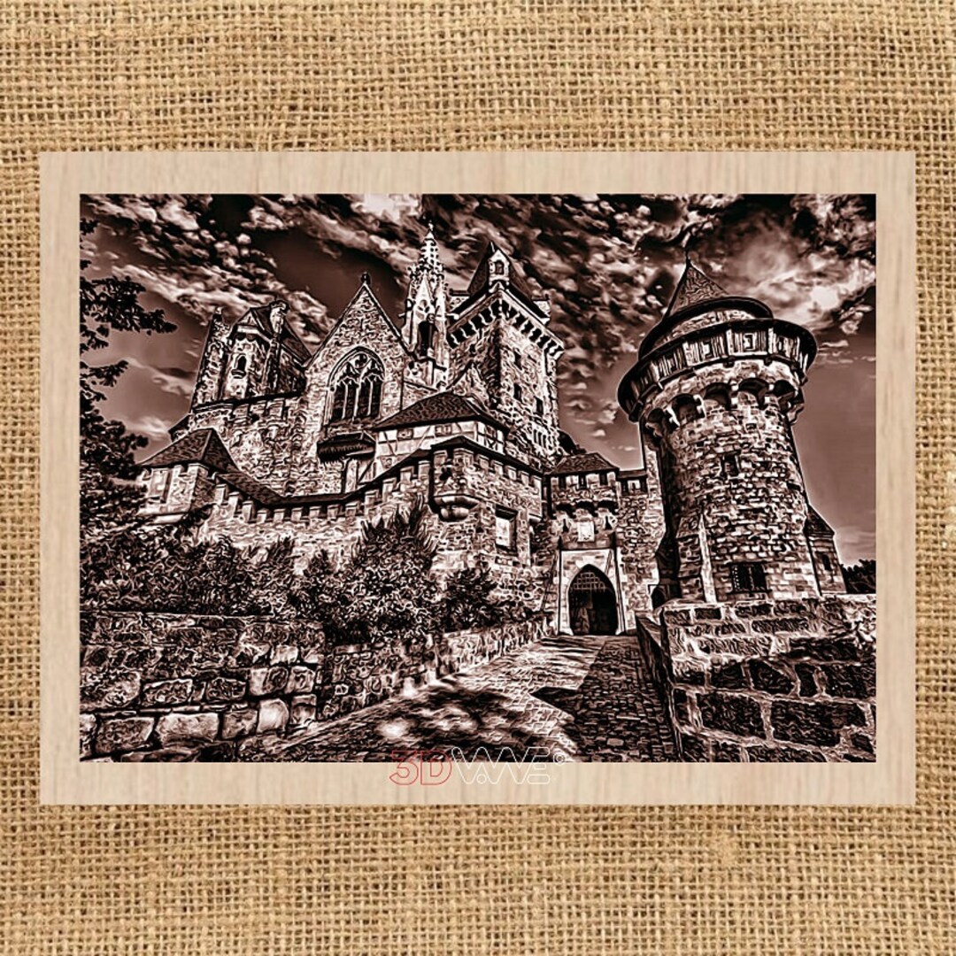 Digital Laser Cut File - CASTLE - Laser Cut Files for Glowforge , Laser Ready Files for ...
