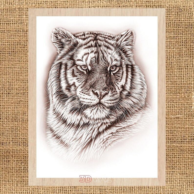 Digital Laser Cut File Tiger Laser Laser Ready file - Etsy