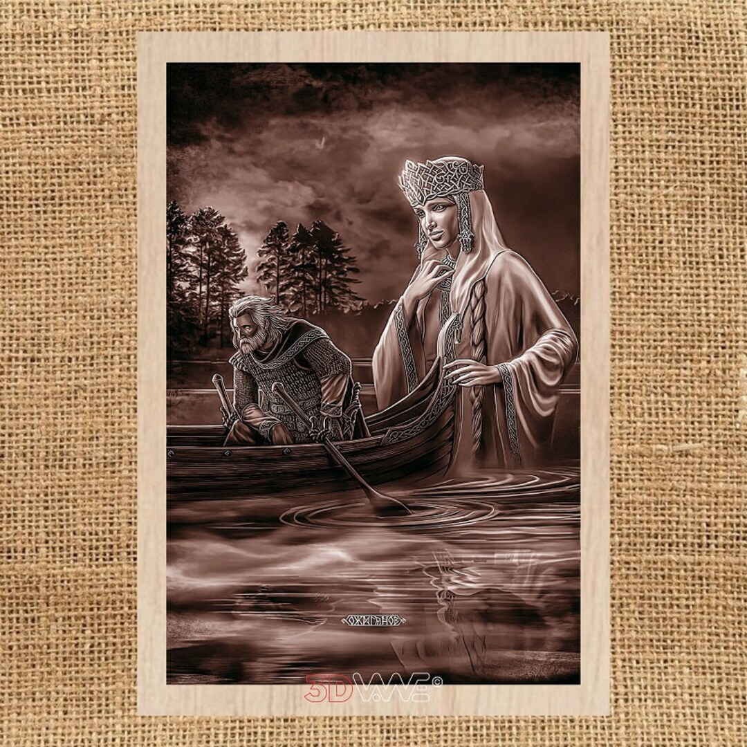 Digital Laser Cut File - Viking on the Boat Pyroprinter for Laser ...