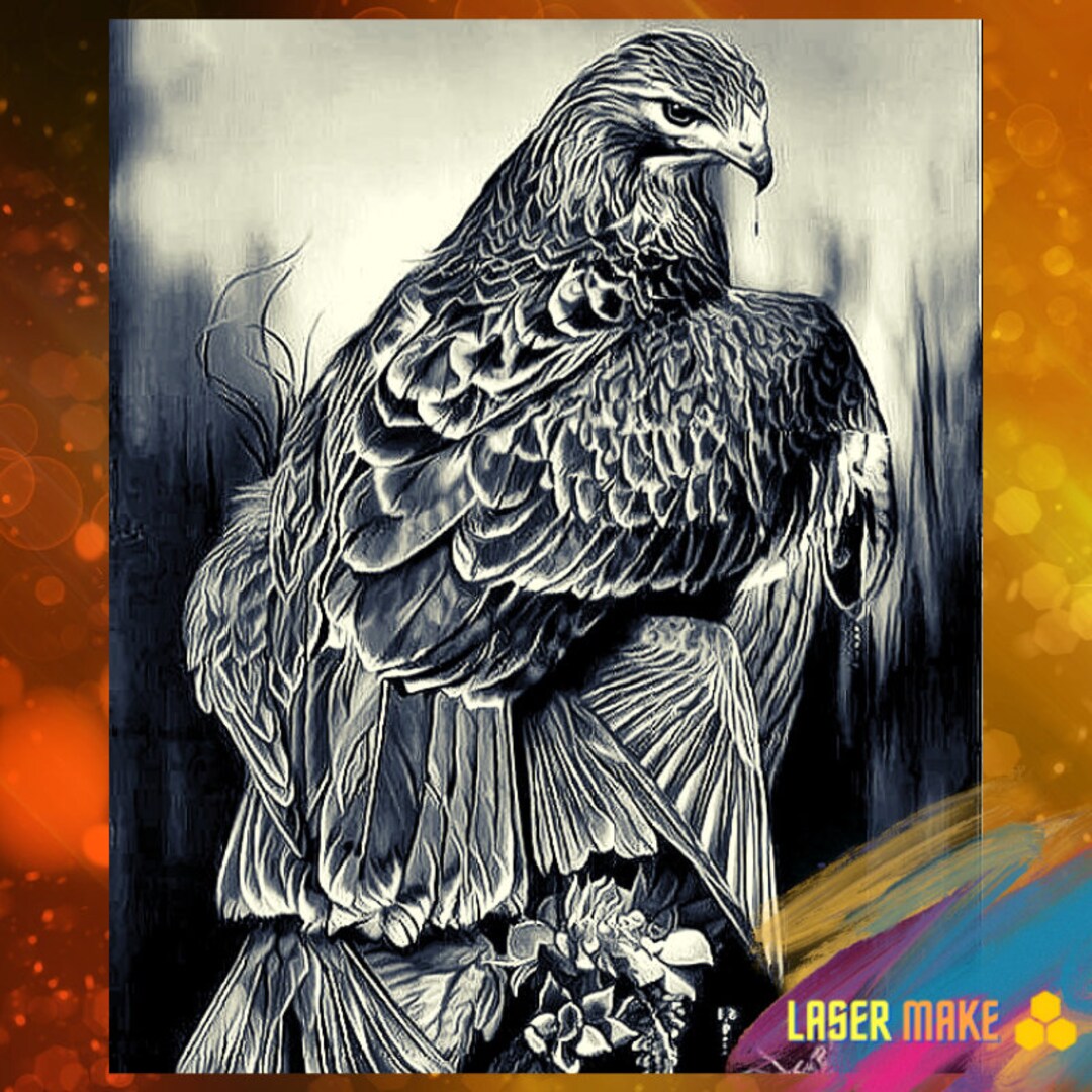 Digital Laser Cut File Eagle Laser-ready-file-glowforge Fiber Laser ...