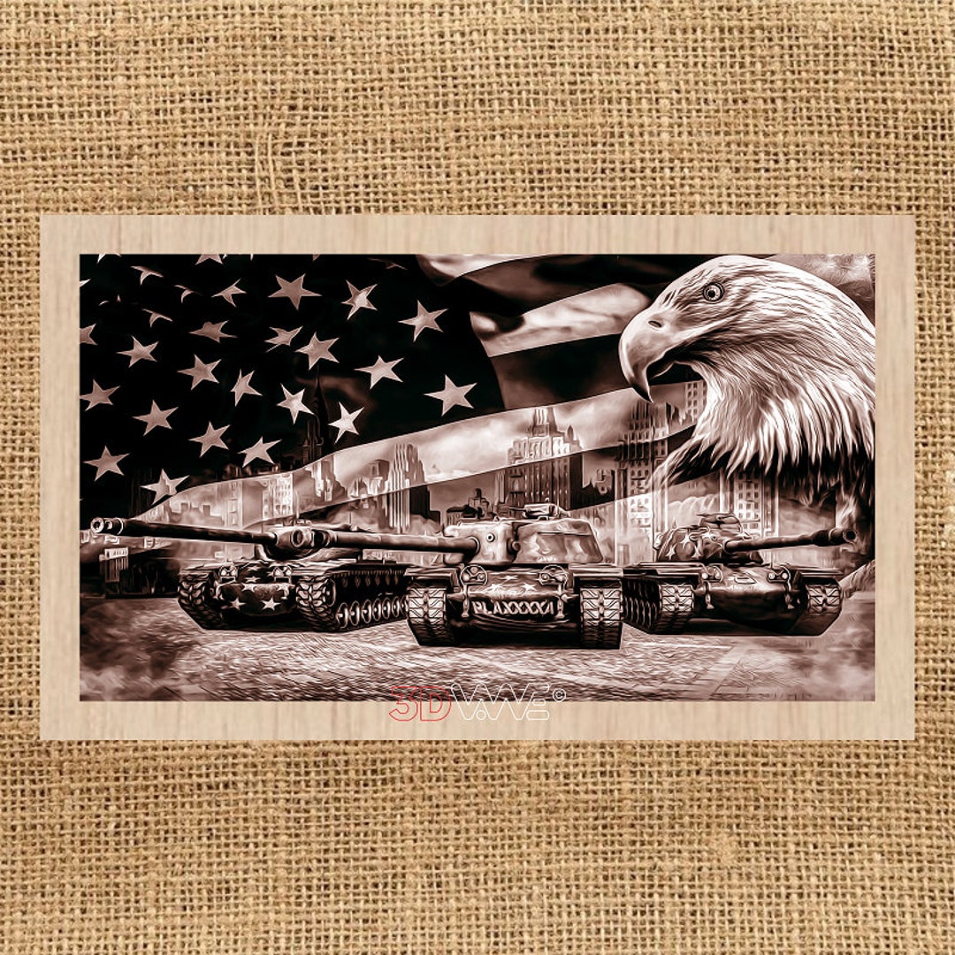 Digital Laser Cut File - AMERICAN TANKS - Laser Cut Files for Glowforge ...