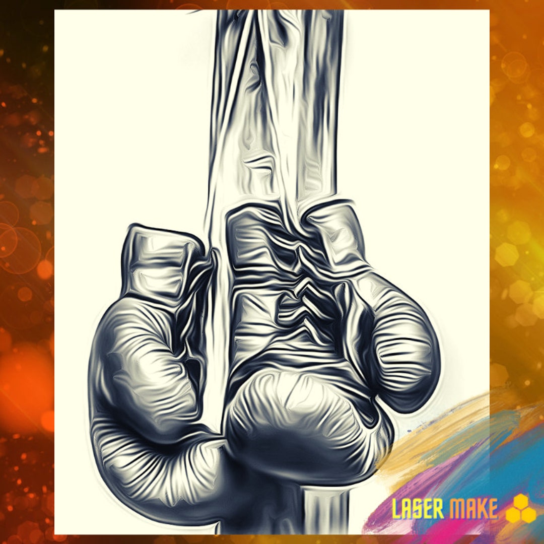 Digital Laser Cut File - Boxing Gloves - Laser-ready-file-glowforge ...