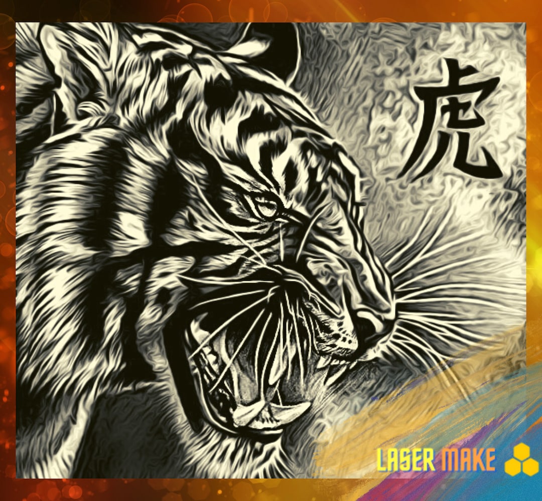 Digital Laser Cut File Tiger Laser-ready-file-glowforge Fiber Laser ...