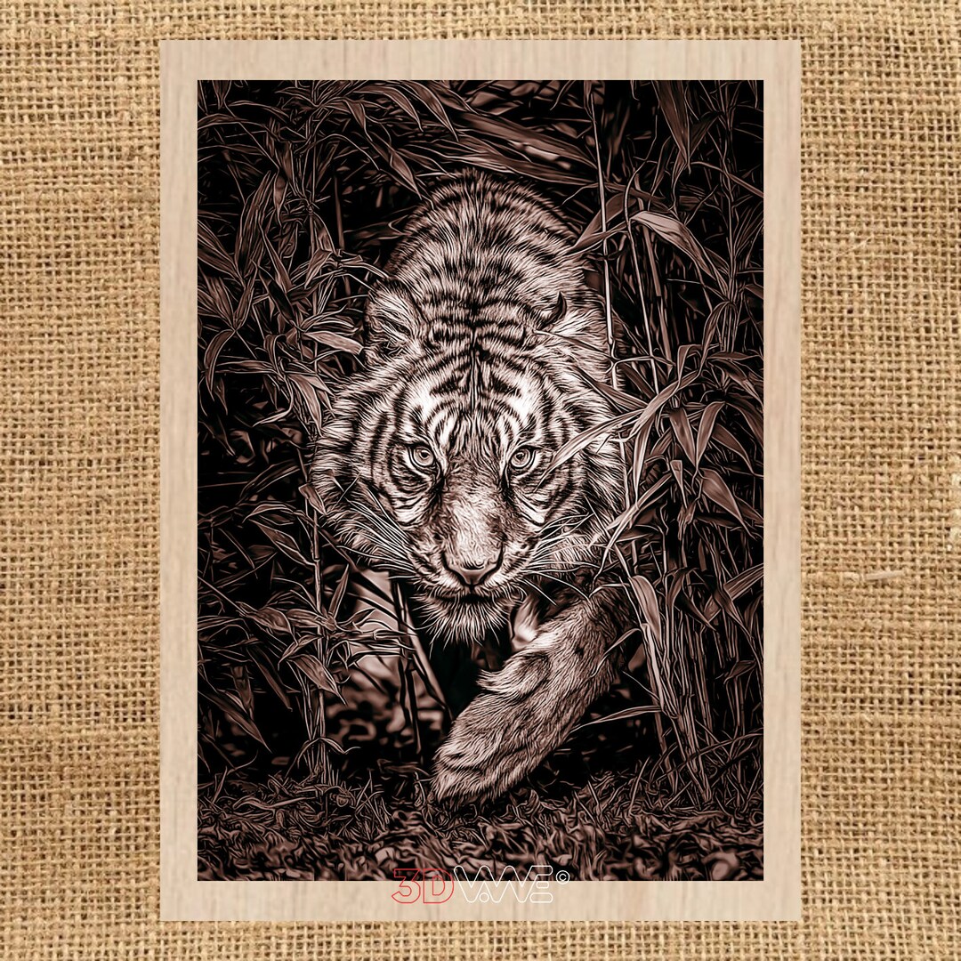 Digital Laser Cut File TIGER Laser Cut Files for Glowforge , Laser ...