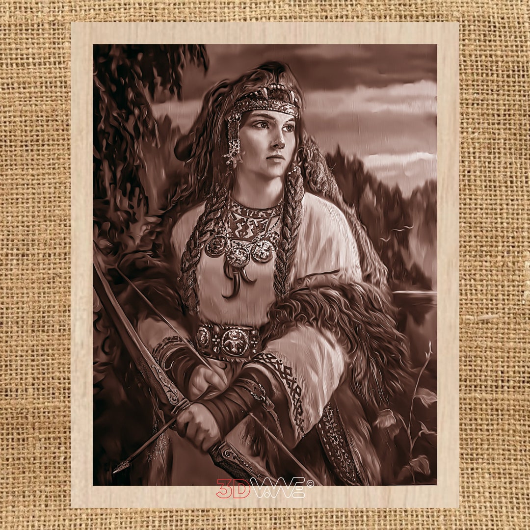 Digital Laser Cut File VIKING WOMAN Laser Cut Files for Glowforge ...