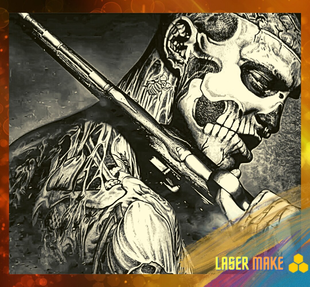 Digital Laser Cut File - Killer - Laser-ready-file-glowforge - Fiber ...