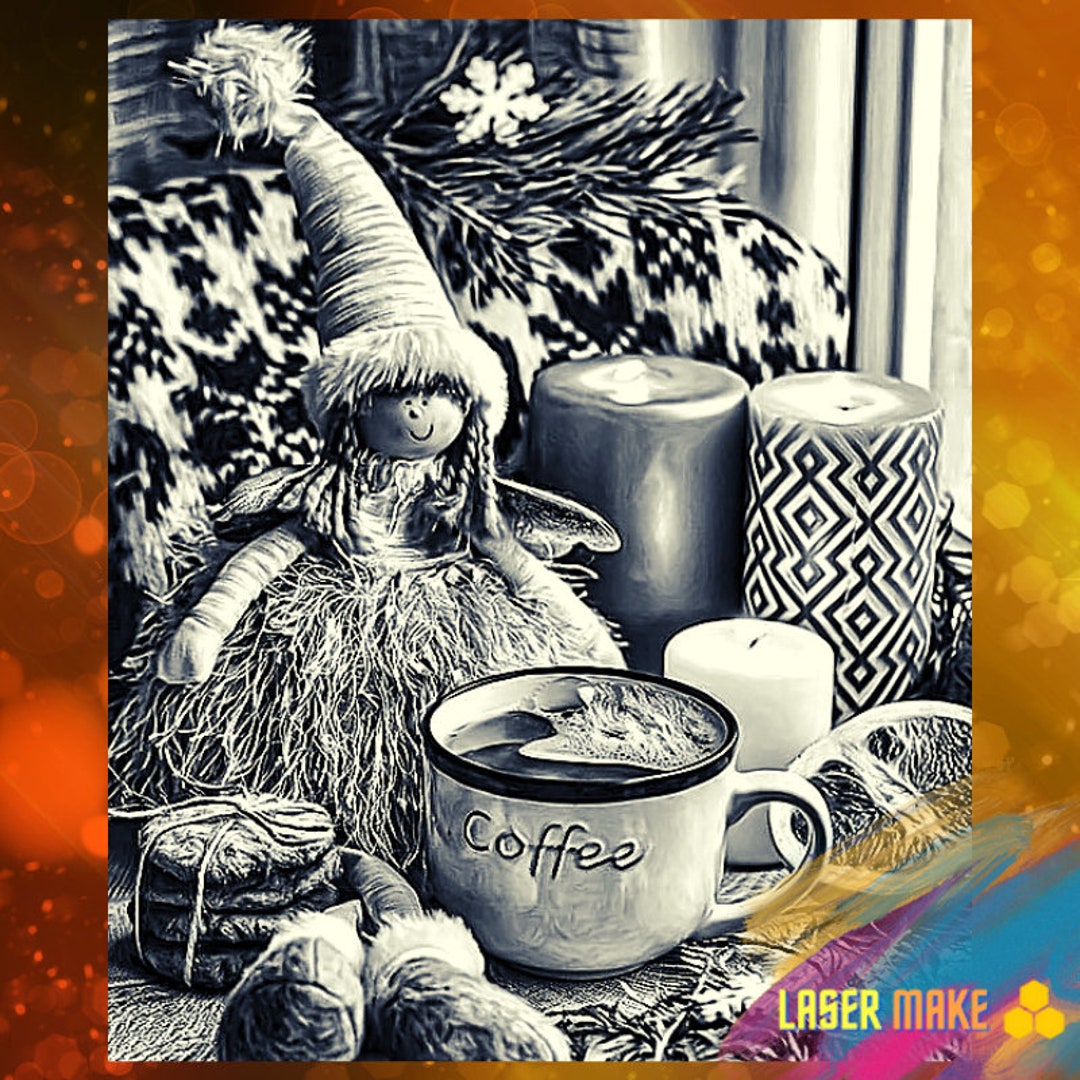 Digital Laser Cut File - Coffee- Laser-ready-file-glowforge - Fiber ...