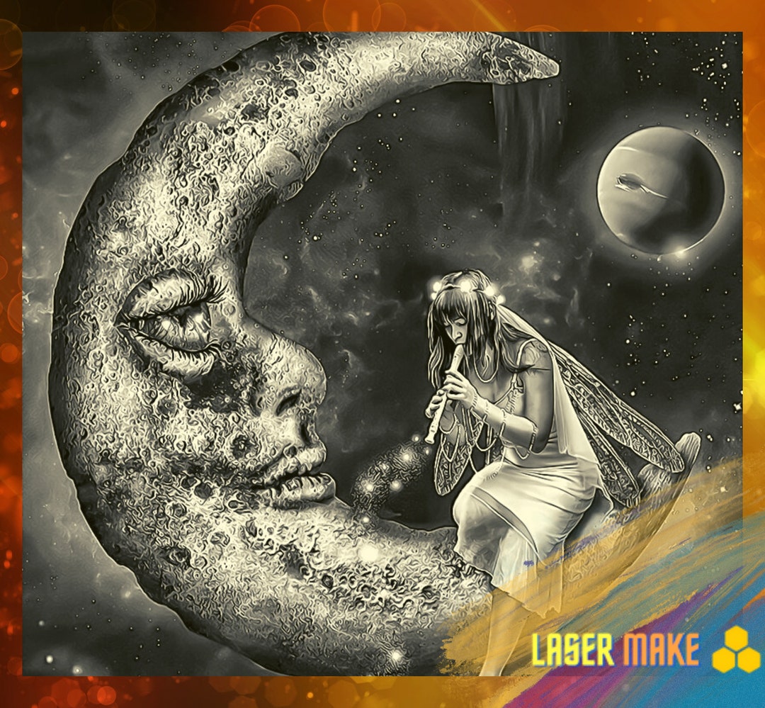 Digital Laser Cut File - Moon in Dreams- Laser-ready-file-glowforge ...