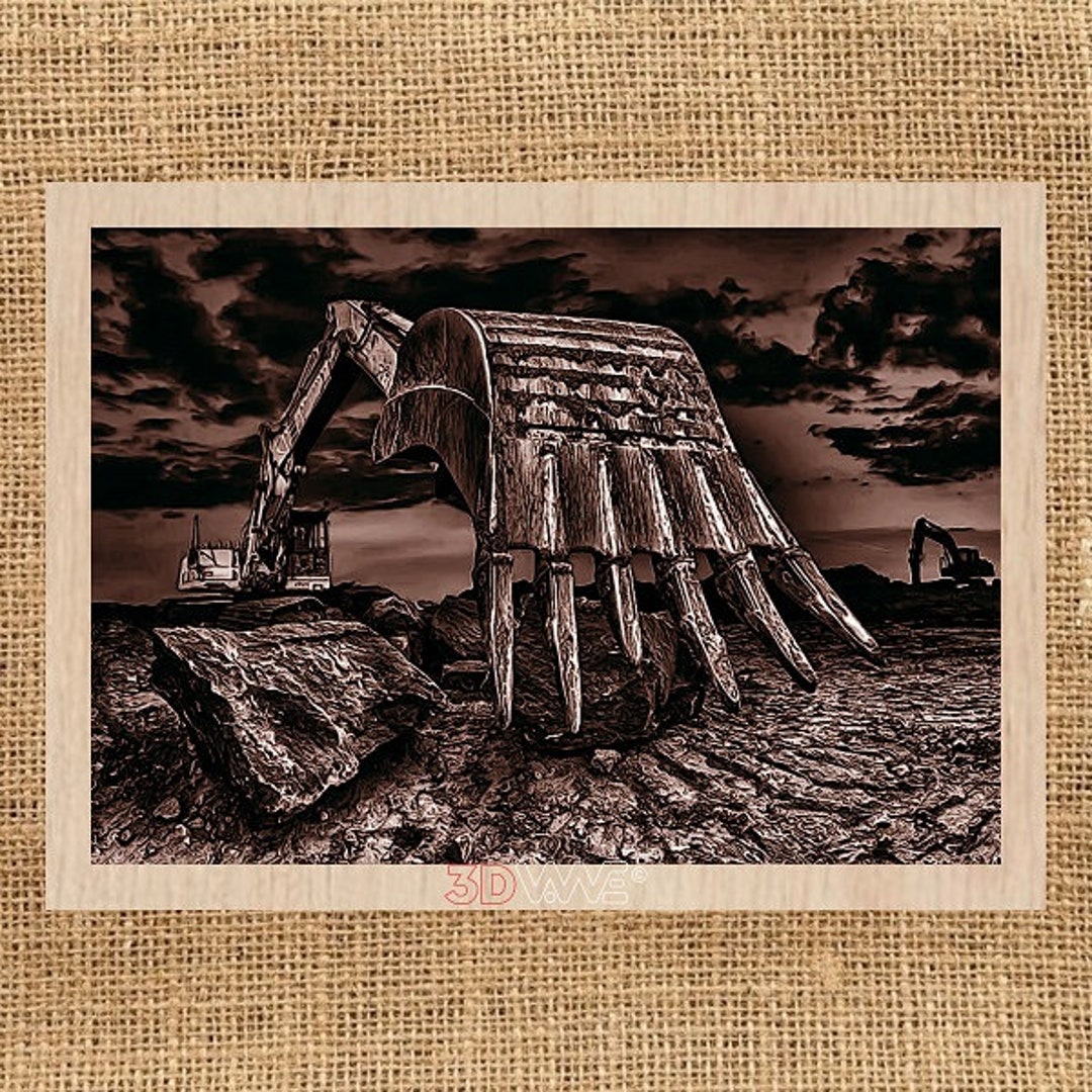 Digital Laser Cut File EXCAVATOR Laser Cut Files for Glowforge , Laser ...