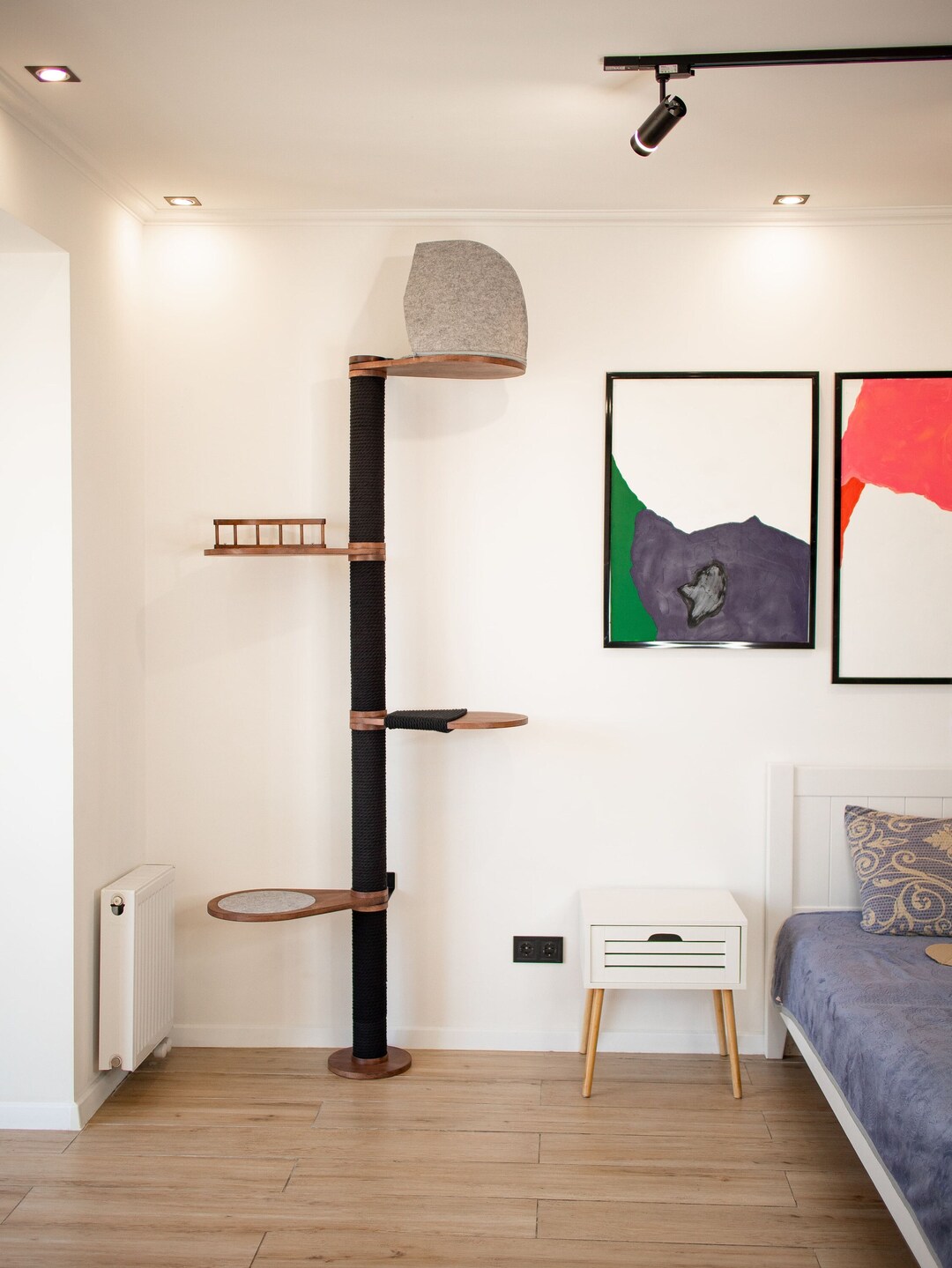 Wood Cat Tree, Cat Tree, Cat Wall Furniture, Cat Tower, Cat Condo, Cat ...