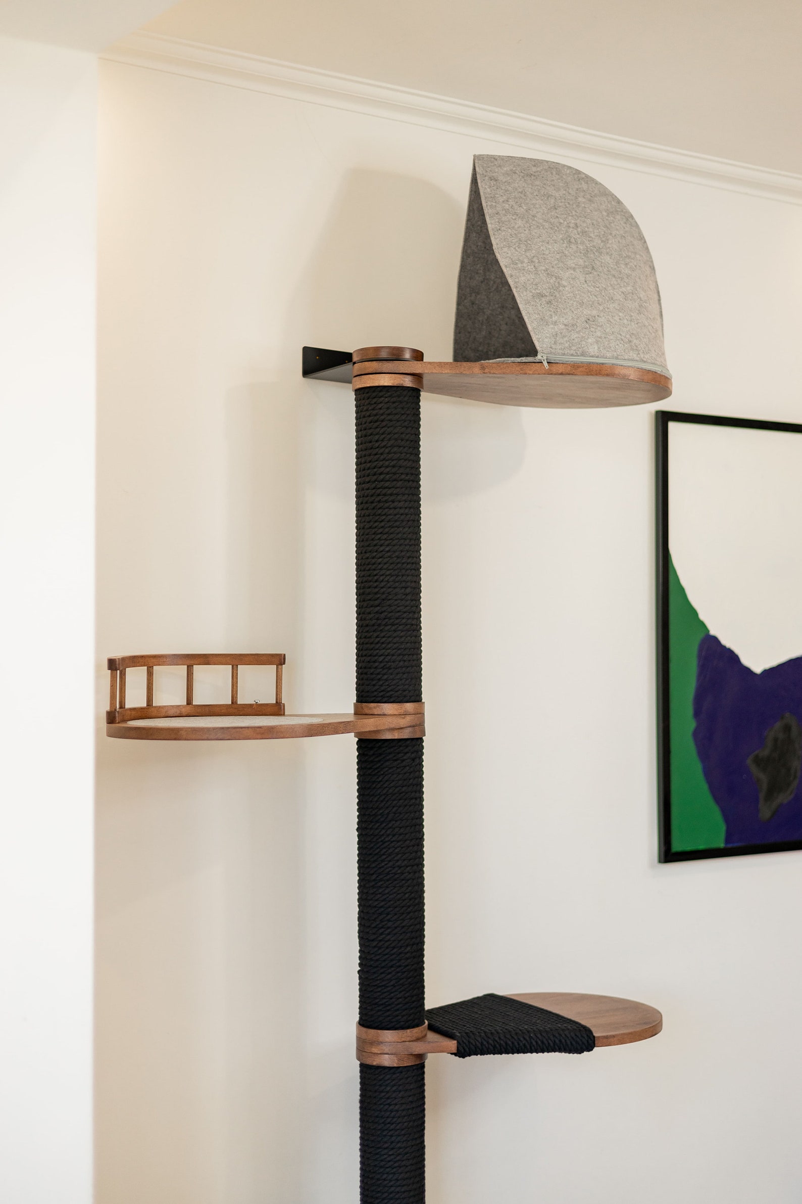 Wood Cat Tree Cat Tree Cat Wall Furniture Cat Tower Cat | Etsy