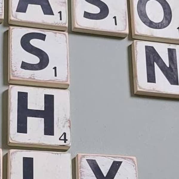 Wall Scrabble Tiles / Blocks Personalized - Etsy