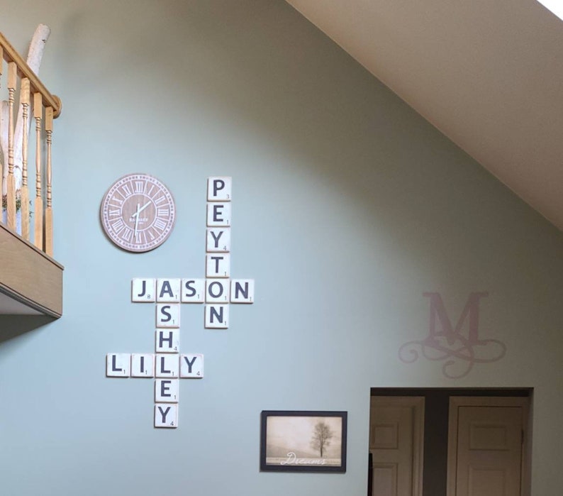 Wall Scrabble Tiles / Blocks Personalized - Etsy