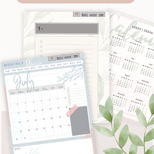 2023 - 2024 Digital Planner With Sticker Book | Dated Digital Planner ...