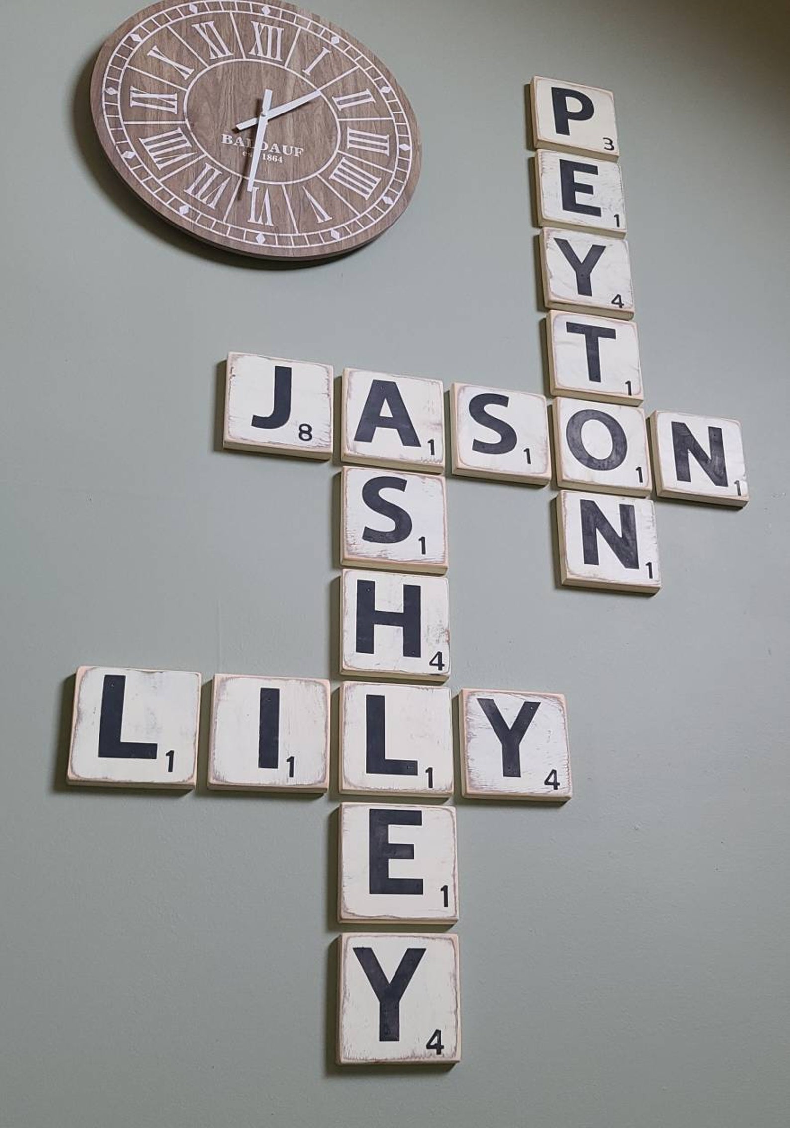 Wall Scrabble Tiles / Blocks Personalized - Etsy