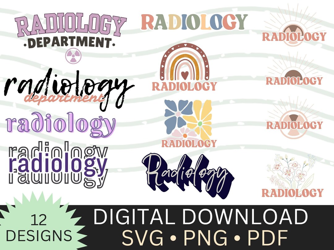 Rad Tech Shirt Graphic Bundle Digital Download PNG SVG Pdf Print File ...
