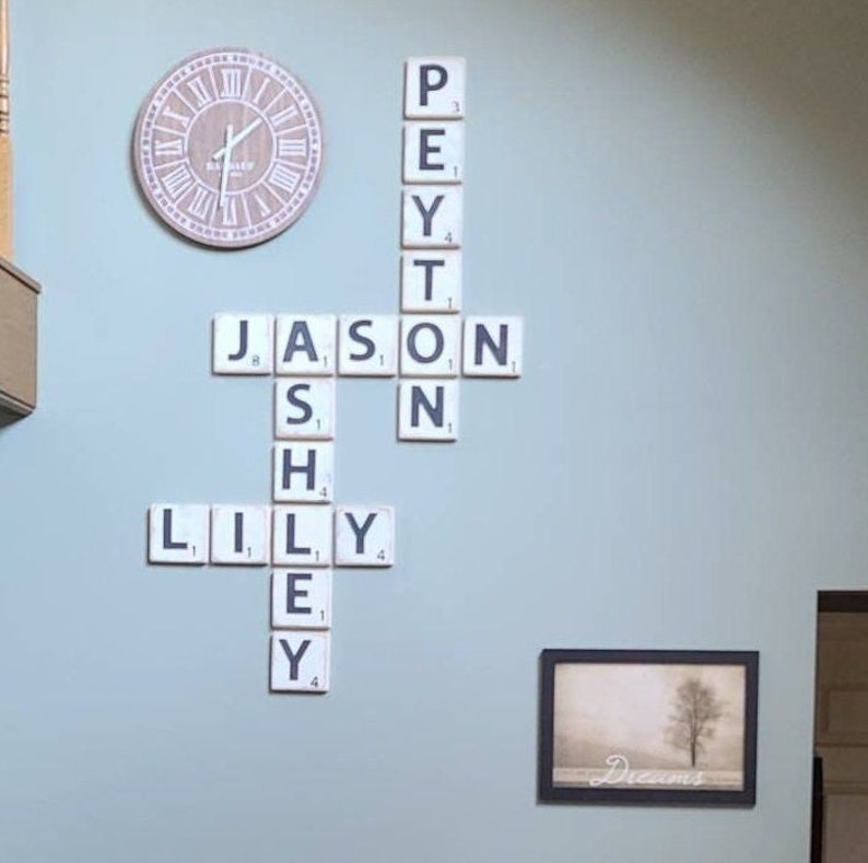 Wall Scrabble Tiles / Blocks - Personalized - Etsy