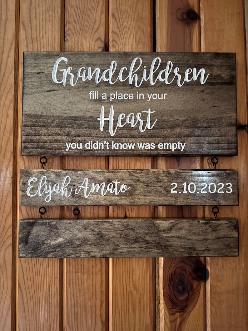 Personalized Wooden Sign for Grandparents, Gift for Grandma From Family ...