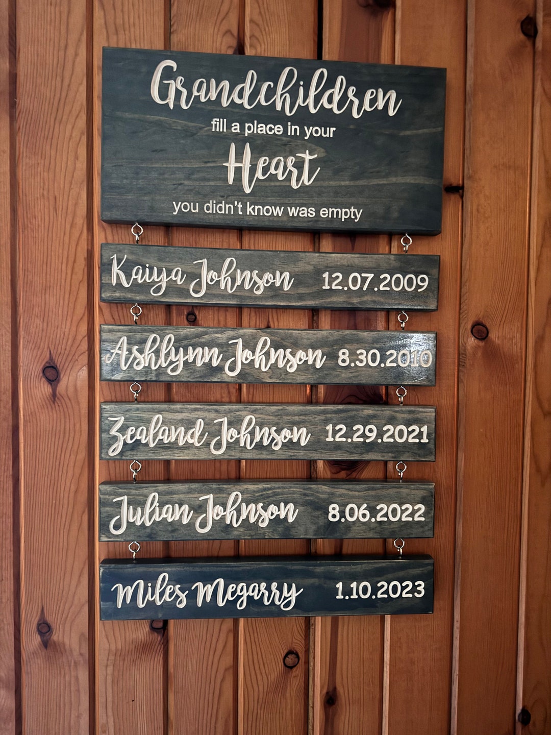 Personalized Wooden Sign for Grandparents, Gift for Grandma From Family ...