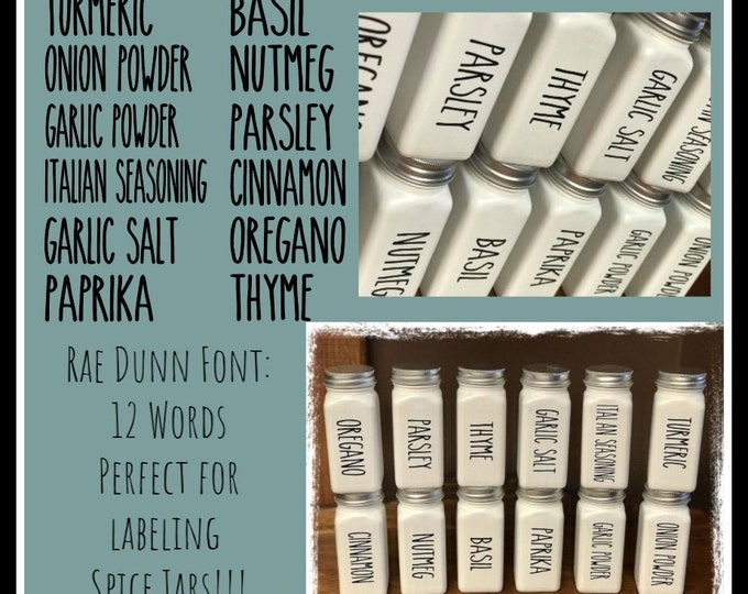 Custom Spice Jar Labels Vinyl Decal/sticker - Etsy
