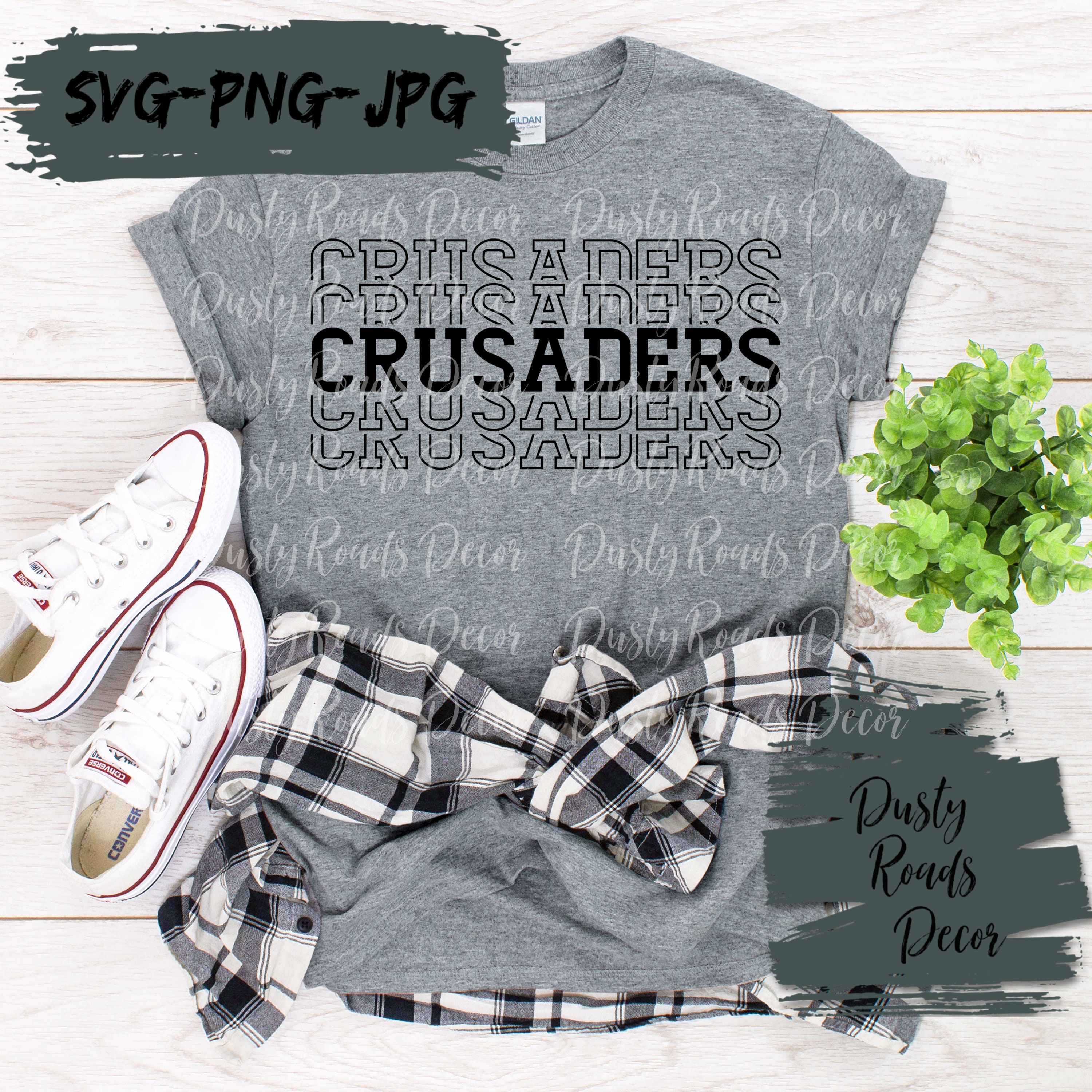 Crusaders SVG Crusaders Team Shirt Svg Stacked Crusaders | Etsy