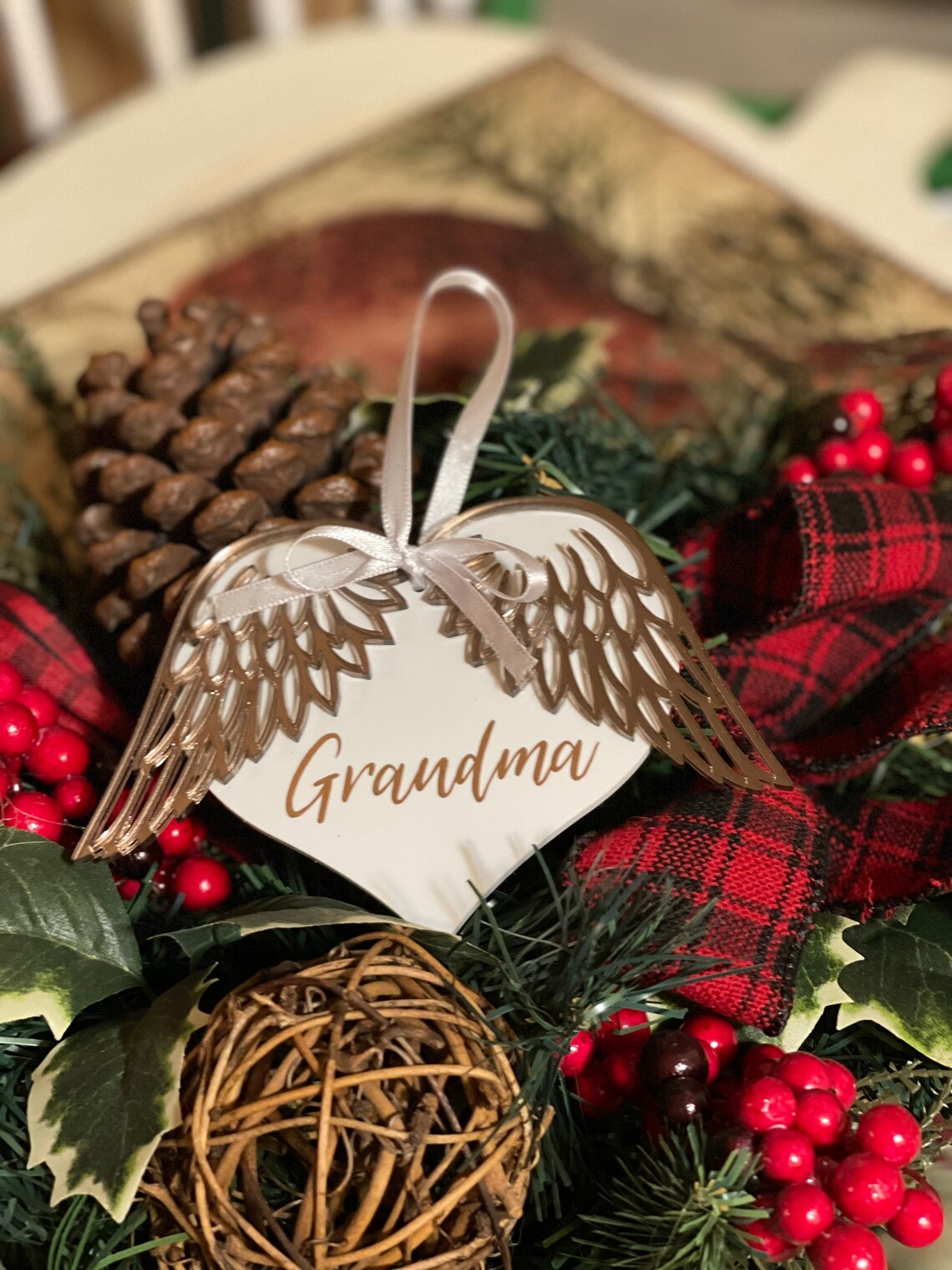 Personalized Angel Wings Ornament Christmas Ornament - Etsy