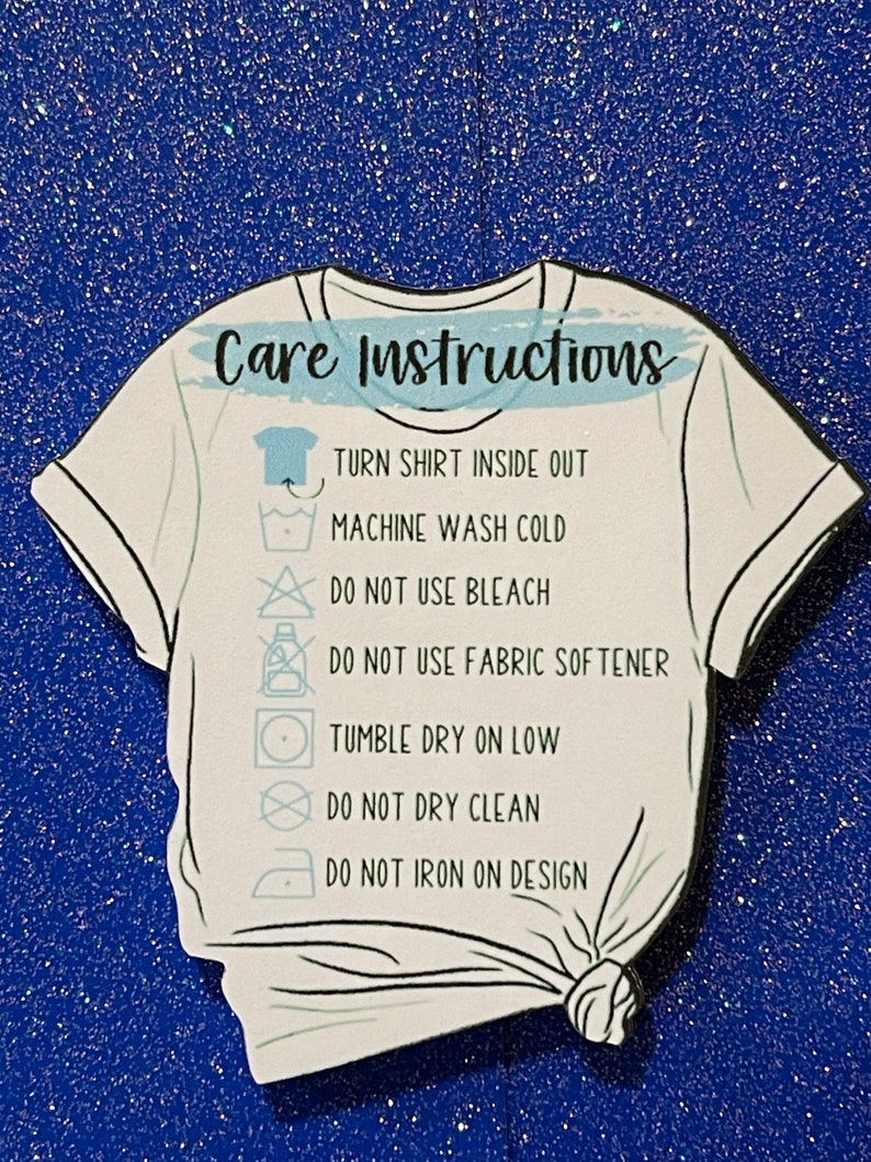 24 T-shirt Care Cards, Shirt Care Instructions, Shirt Tags, Bleached ...