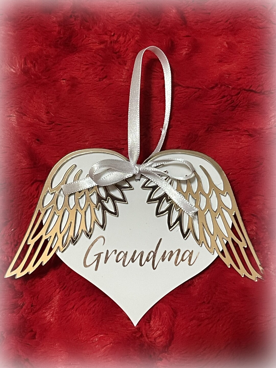Personalized Angel Wings Ornament, Christmas Ornament, Christmas in ...