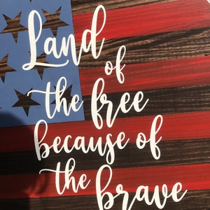 Land of the Free Because of the Brave SVG, 4th of July SVG, Military ...