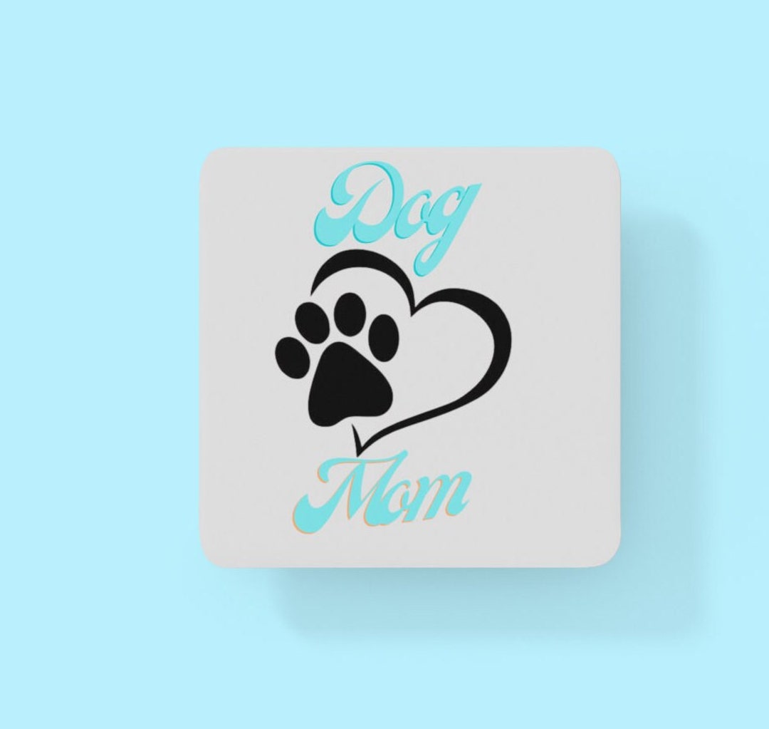 Dog Mom Coaster Set of 6 Dog Lover Gift - Etsy