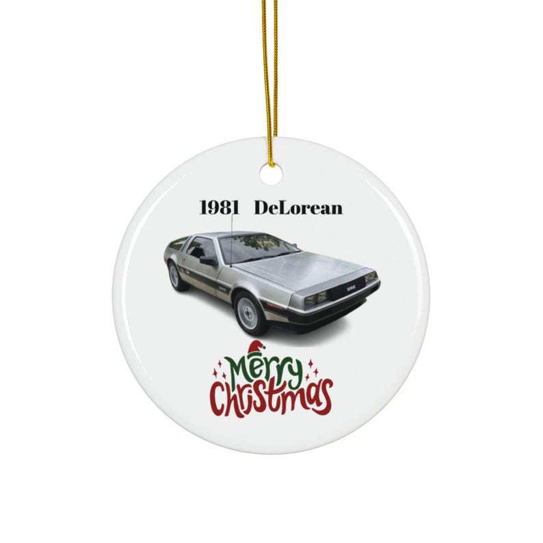 1981 Delorean Classic Car, Back to the Future Holiday Decor, Double ...