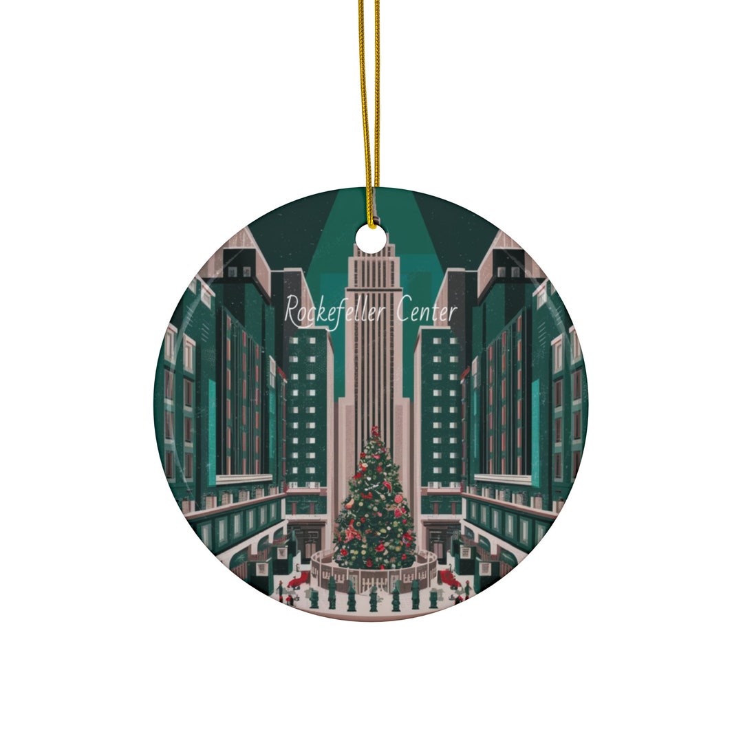 Rockefeller Center Christmas Ornament - Xmas New York Souvenir - Etsy