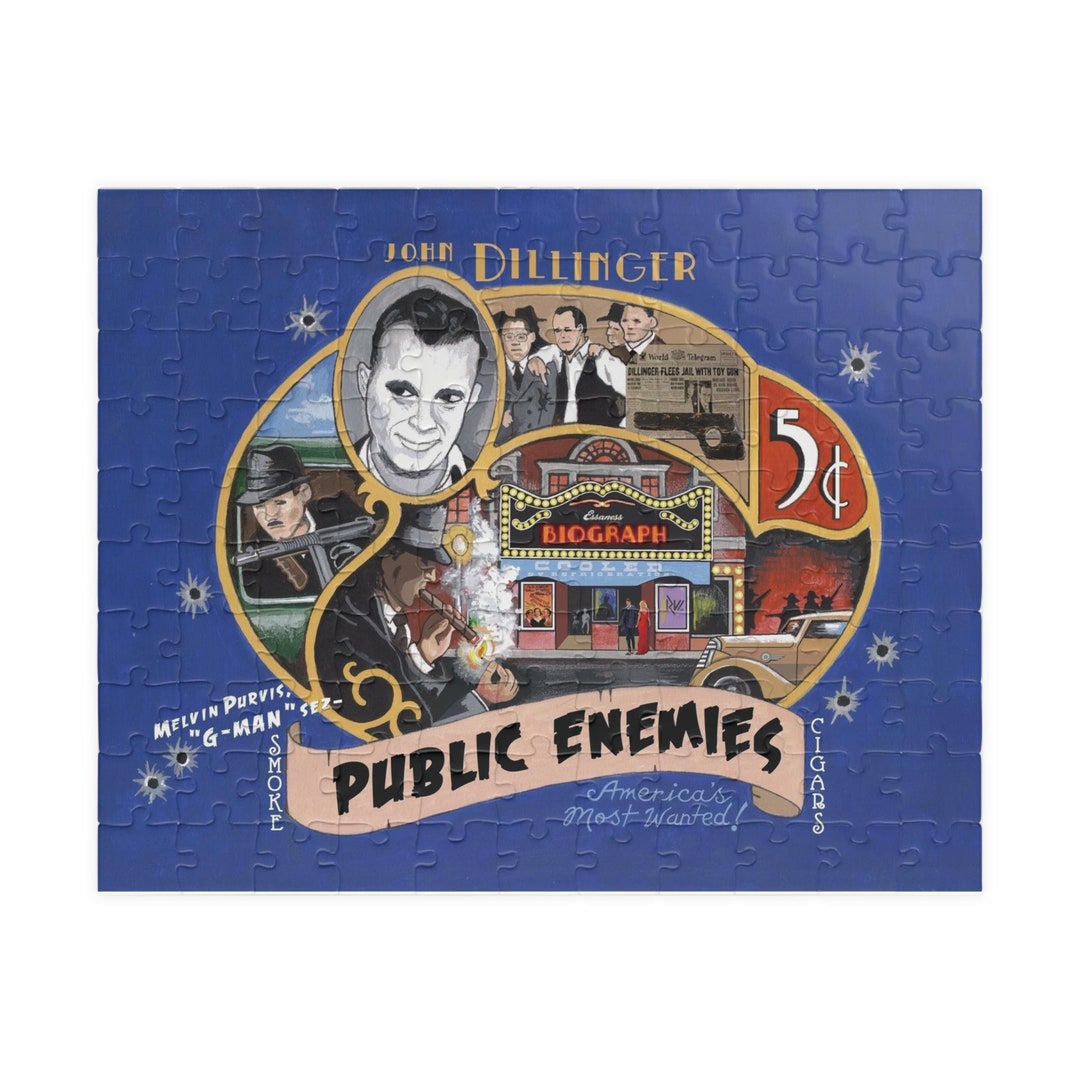 John Dillinger Cigar Box Label Jigsaw Puzzle - Public Enemies (110, 252 ...