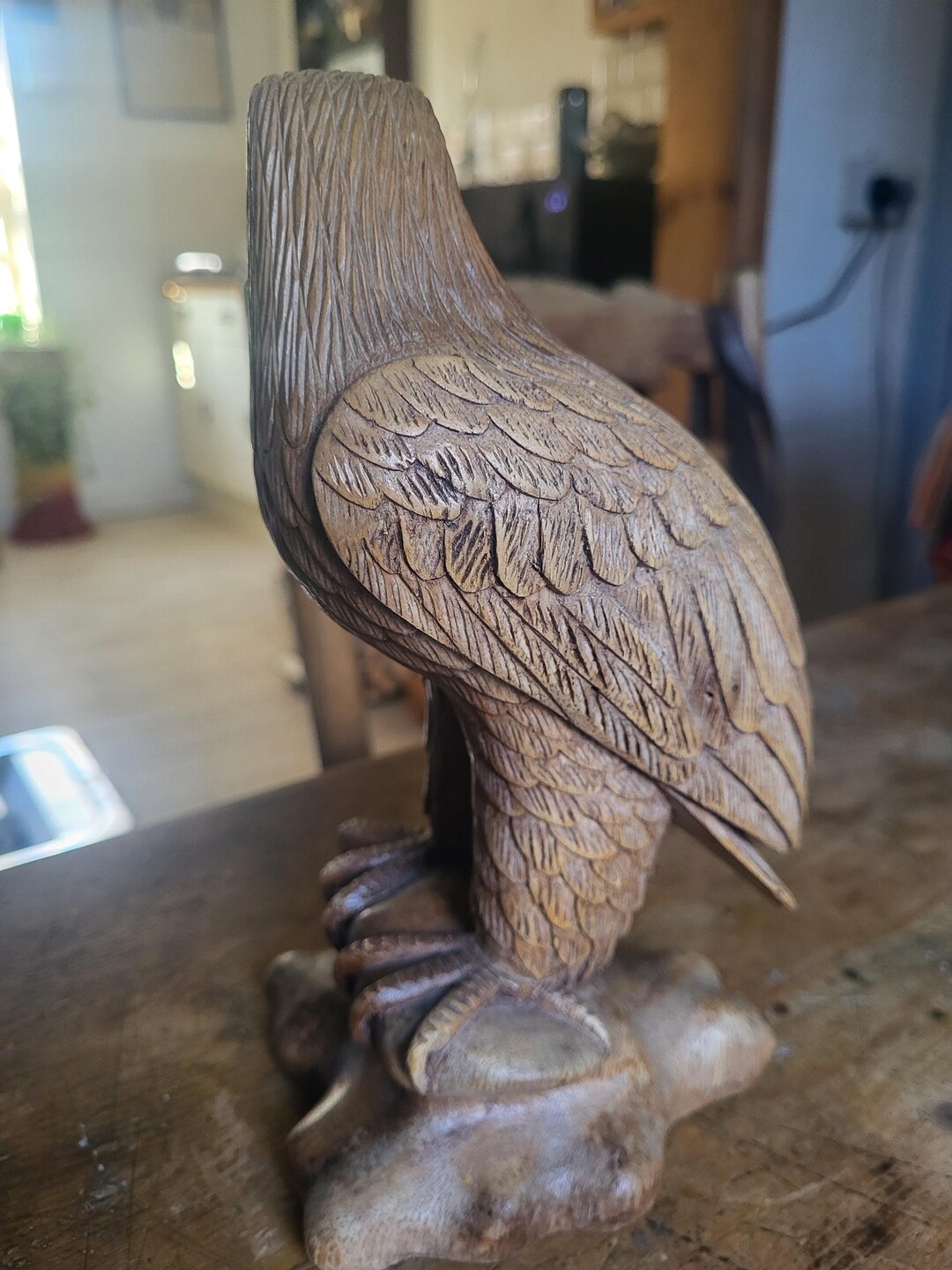Vintage Carved Wooden Eagle - Etsy