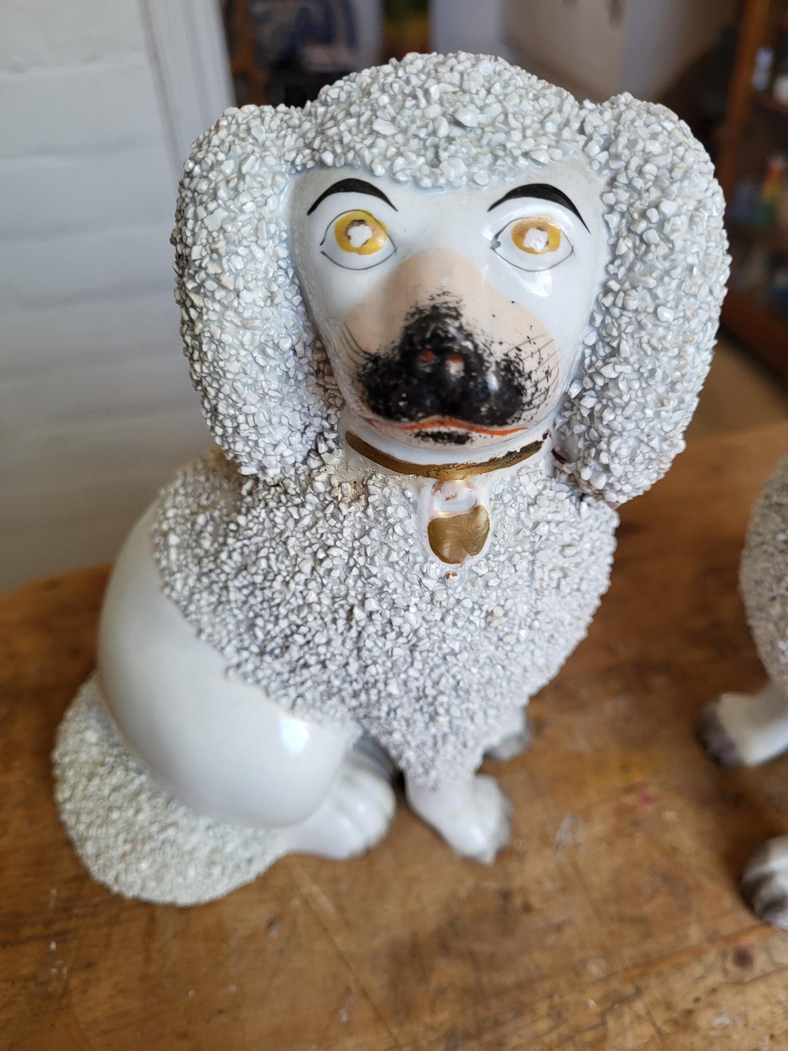 Antique Victorian Staffordshire Ceramic Poodles - Etsy