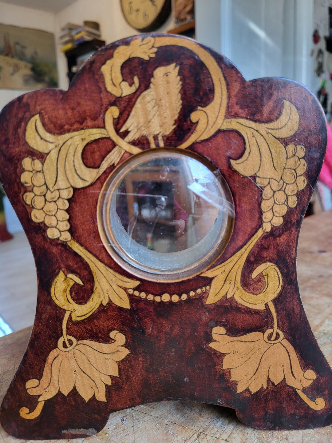 Antique Inlaid Wooden Clock Case - Etsy